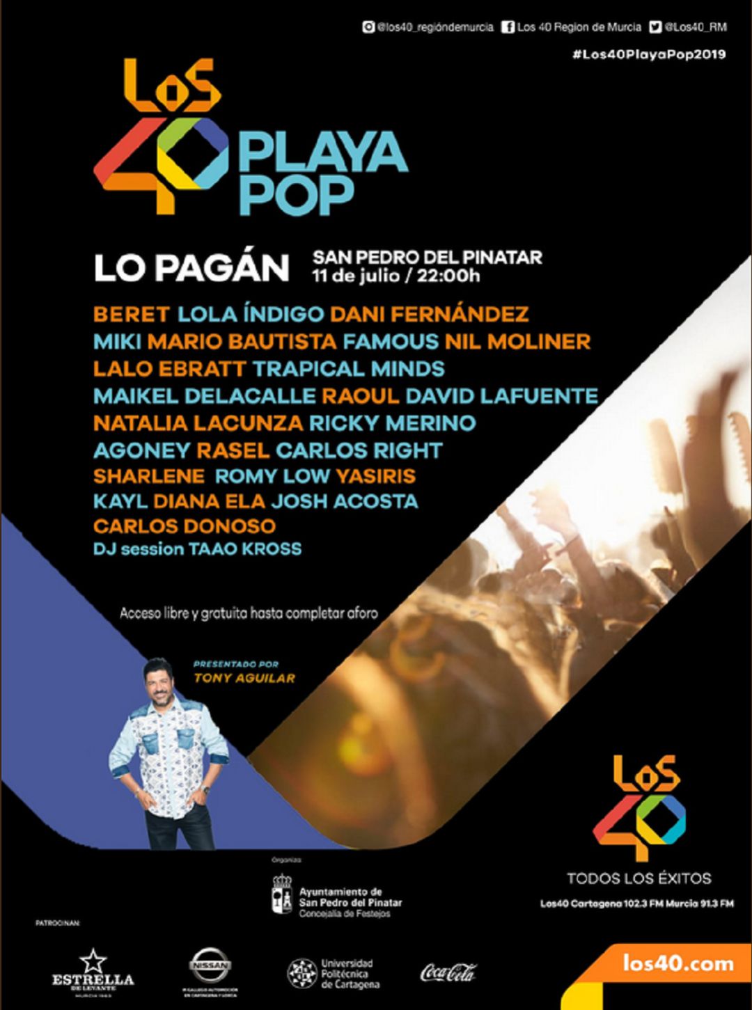 Los40 Playa Pop contará con Lola Índigo y Beret, en Lo Pagán | Radio ...