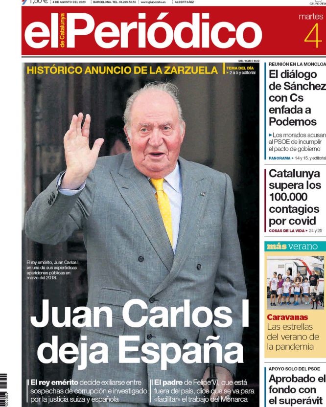 Revista De Prensa Las Portadas Que Recogen La Marcha Del Rey Juan